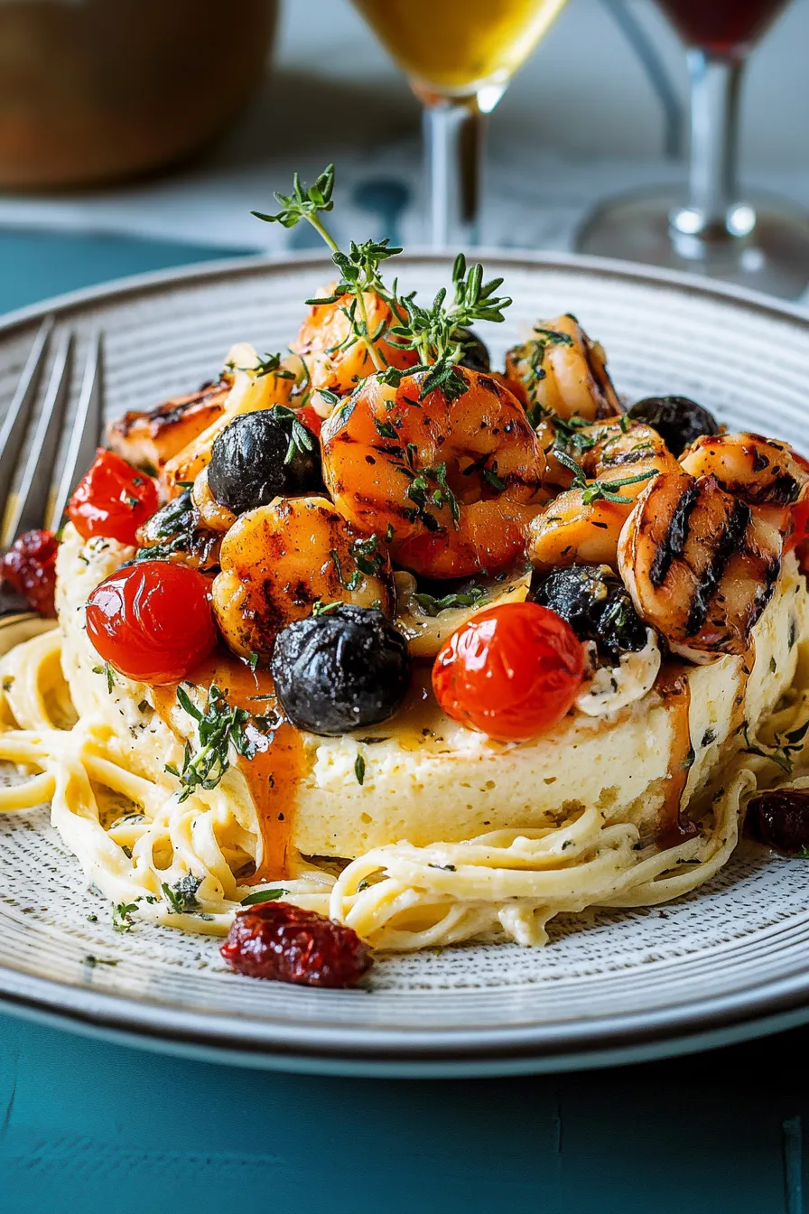 Savor Creamy Garlic Seafood Pasta for Your Dinner Table Delight