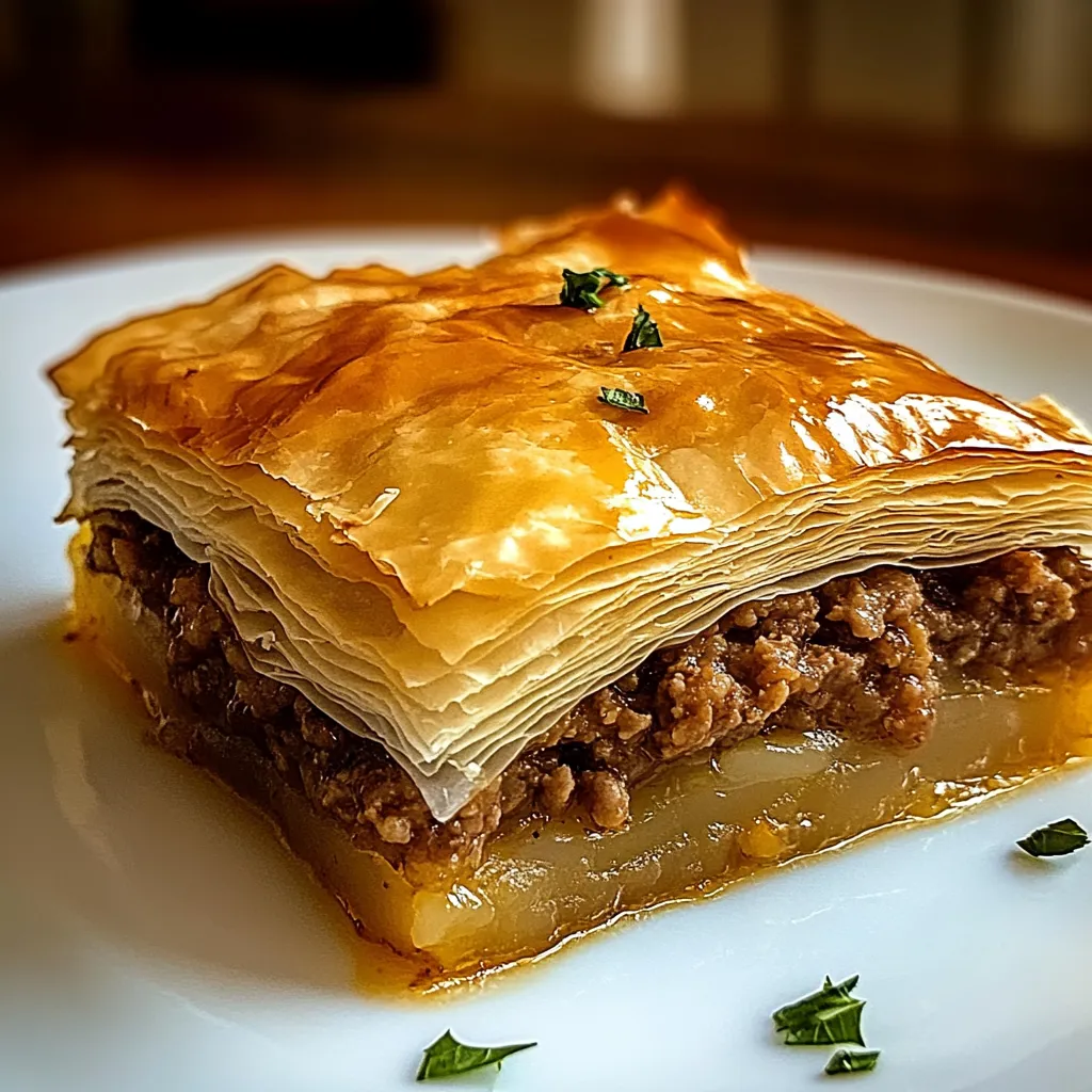 Irresistible Greek Phyllo Meat Pie Recipe Quick Delicious
